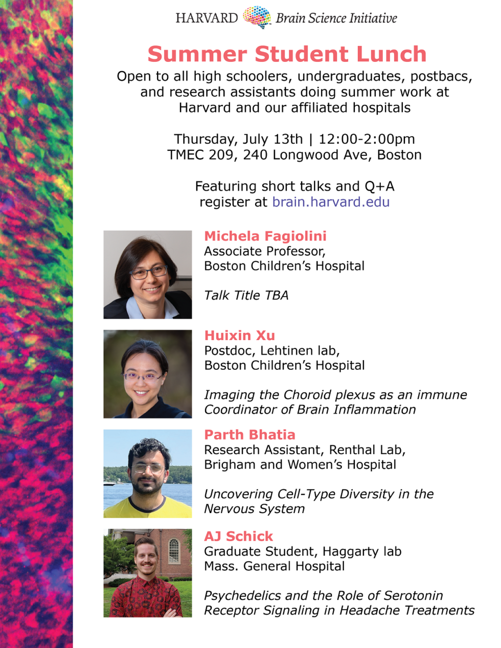HBI Summer Student Lunch - Harvard Brain Science Initiative